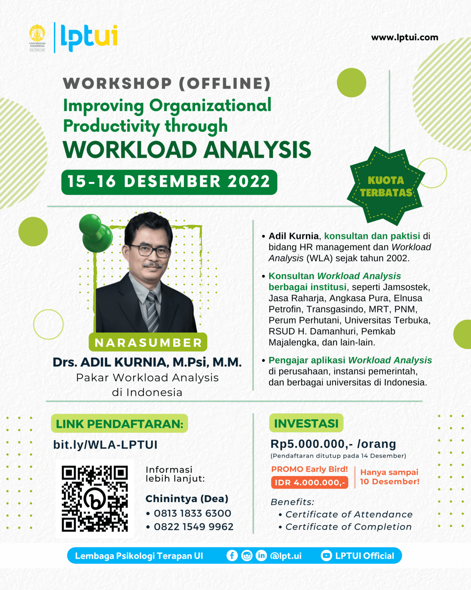 LPTUI Menyelenggarakan Workshop Workload Analysis - LPTUI